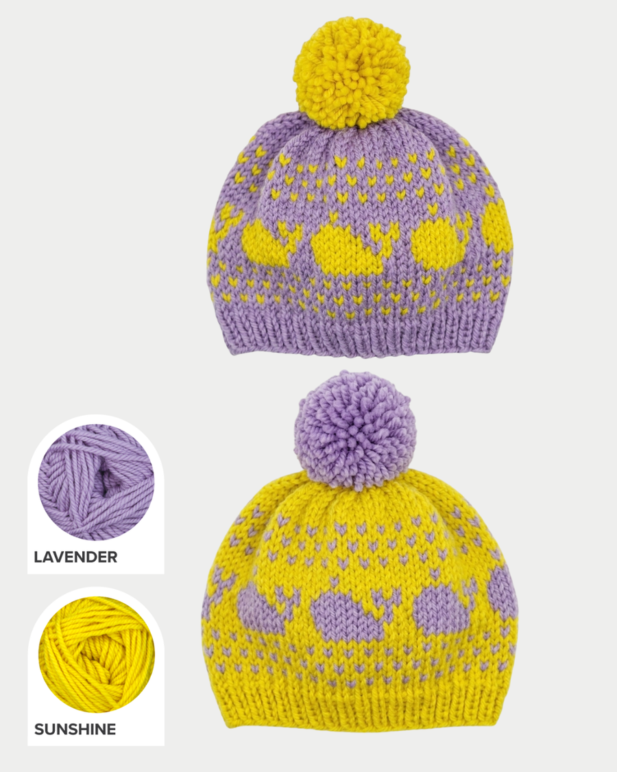 Preppy Hats Baby Yarn Kit | 100% Merino Wool Colorwork – Ewe Ewe Yarns