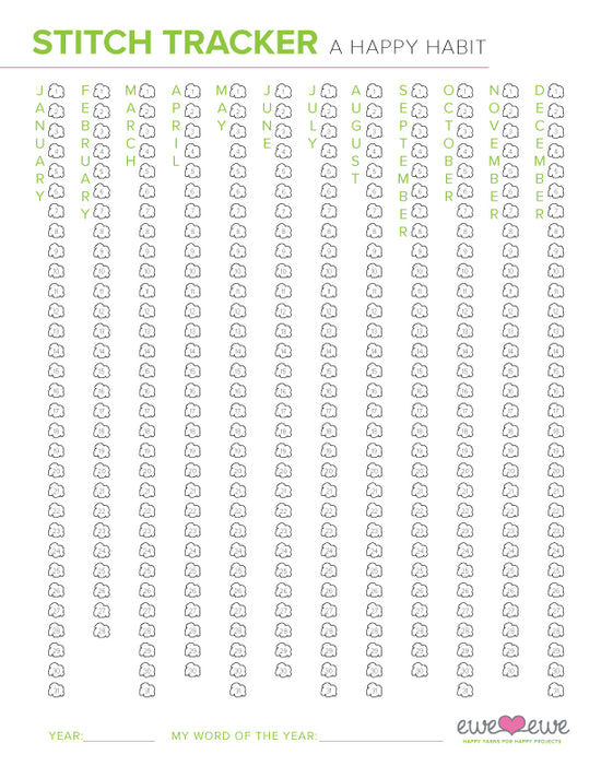 Knitting and Crochet Habit Tracker FREE Printable – Ewe Ewe Yarns