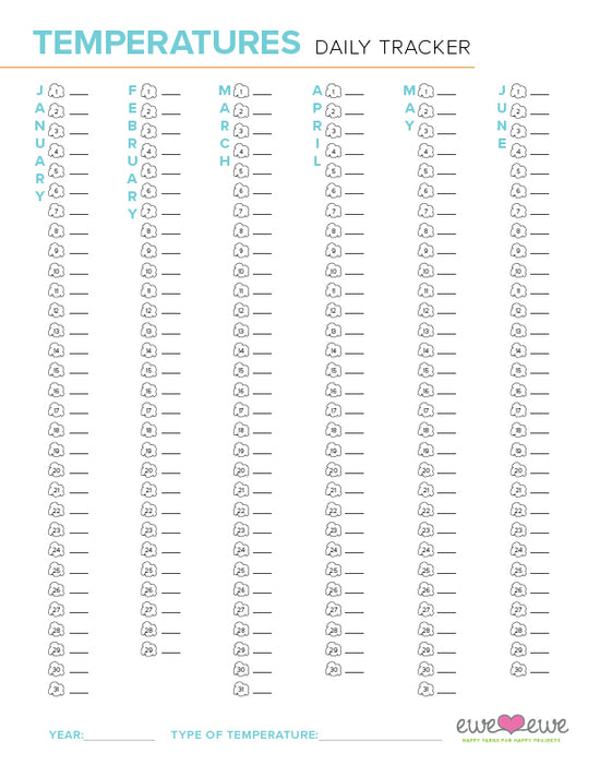 Temperature Blanket Planner FREE Printable Guide and Tracker Pages ...