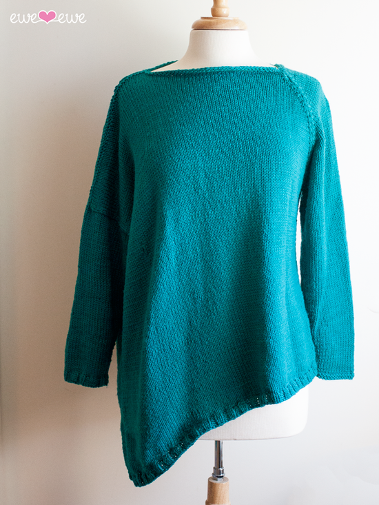 Libby's Boyfriend Sweater PDF Asymmetrical Pullover Knitting Pattern ...