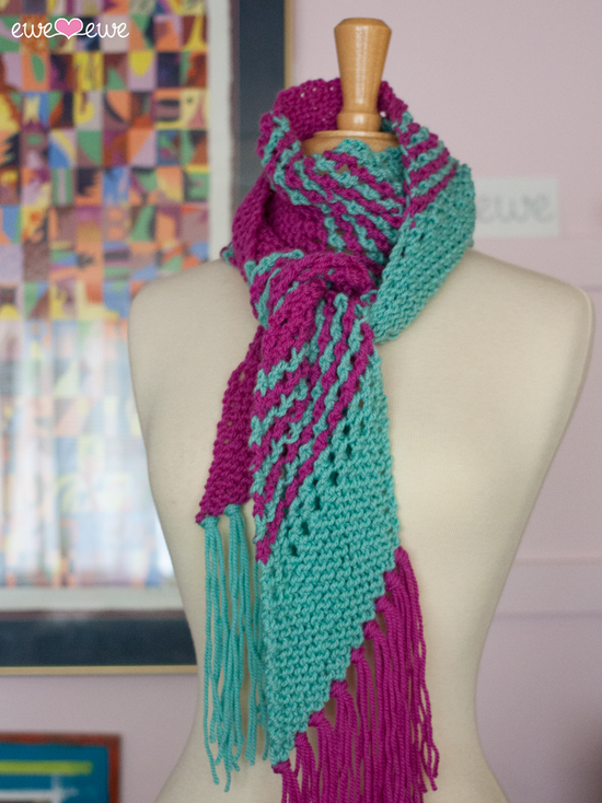 Blue Raspberry Jam PDF Scarf Knitting Pattern – Ewe Ewe Yarns